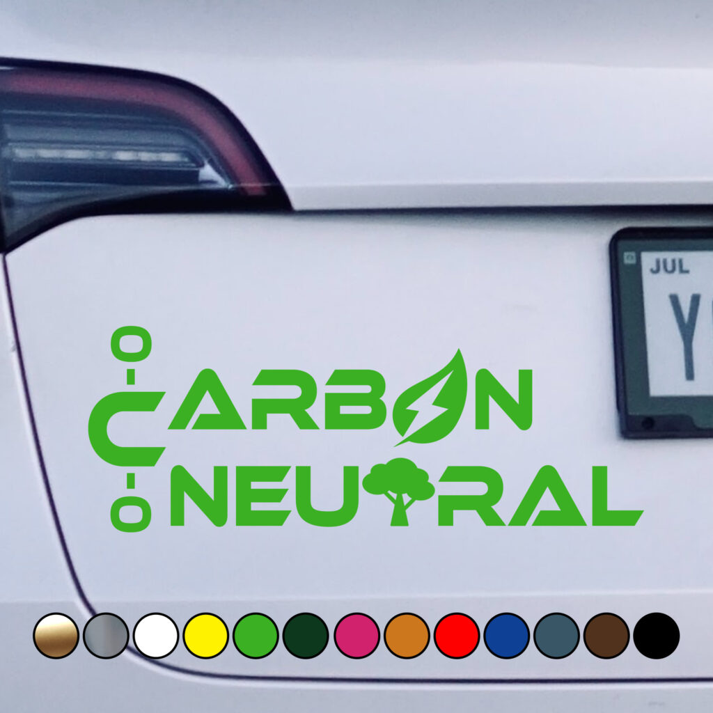 ECO Carbon Neutral Green Energy Zero Emission logo sticker - Vinyl ...