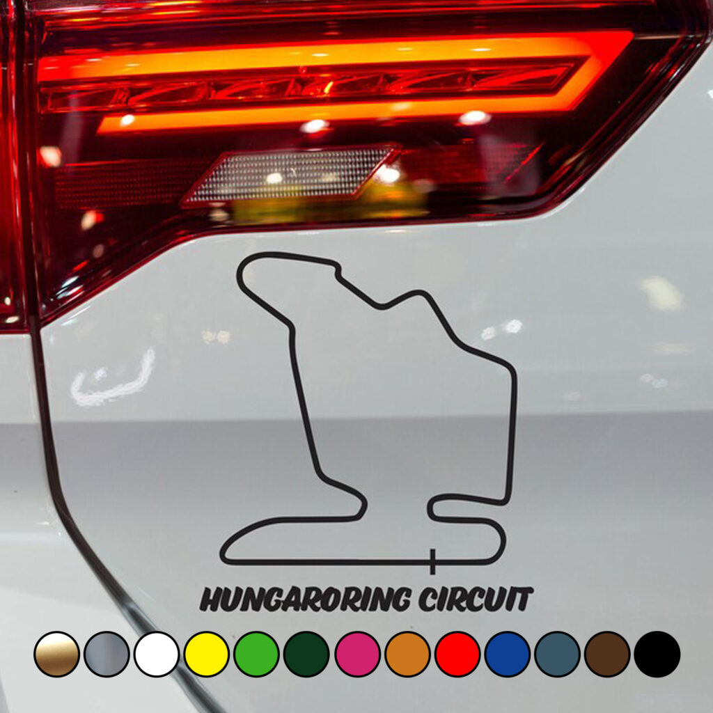 Racing track design of Hungaroring Circuit – Vinyl Decal Sticker Vinyl ...