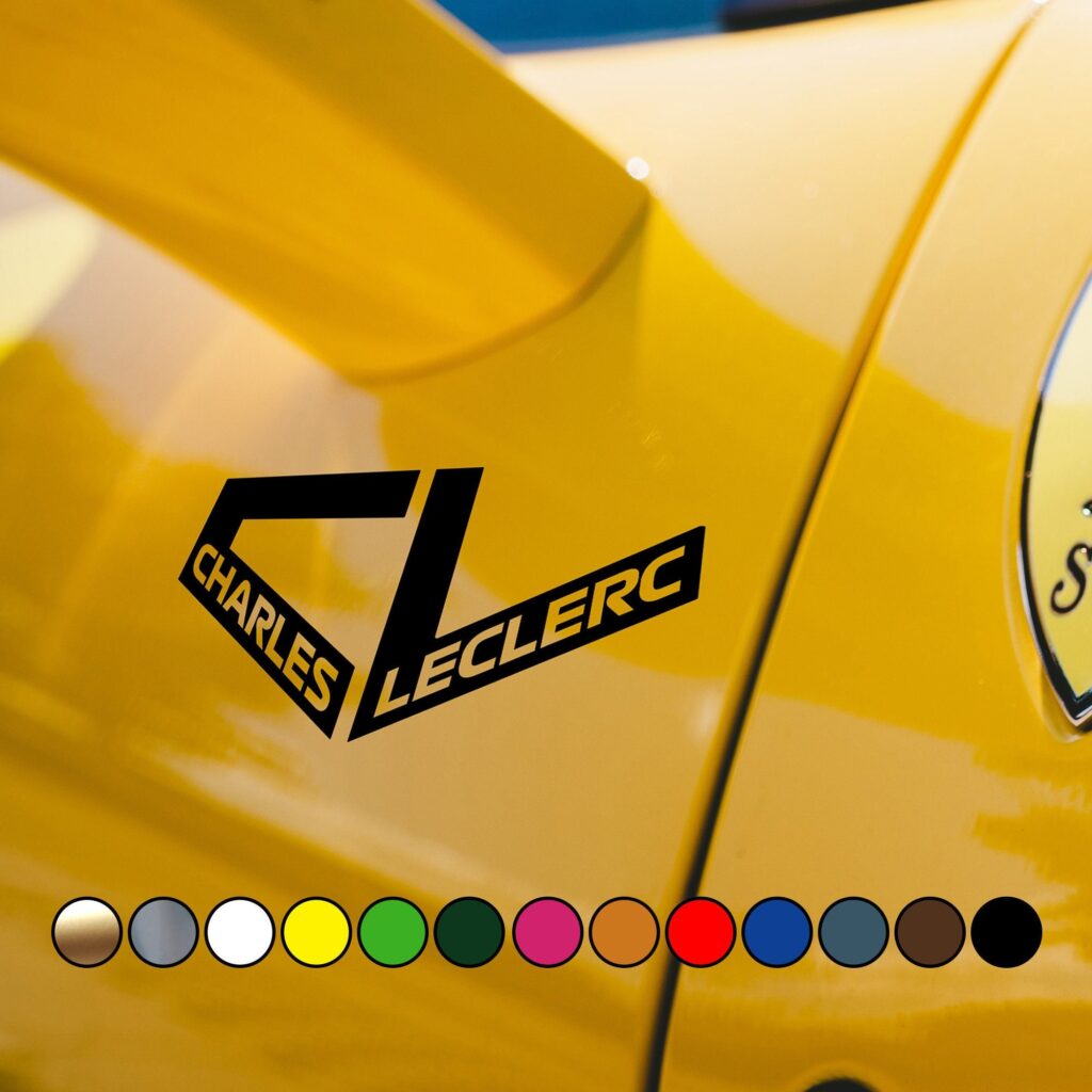 Racing driver Charles Leclerc #16 fan version high quality logo - Vinyl ...