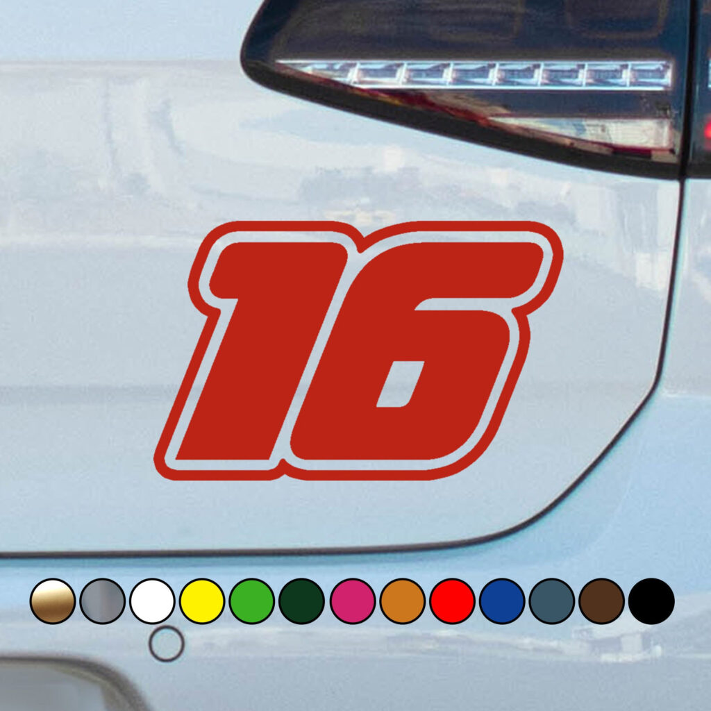Racing driver Charles Leclerc number 16 High Quality – Vinyl Decal ...