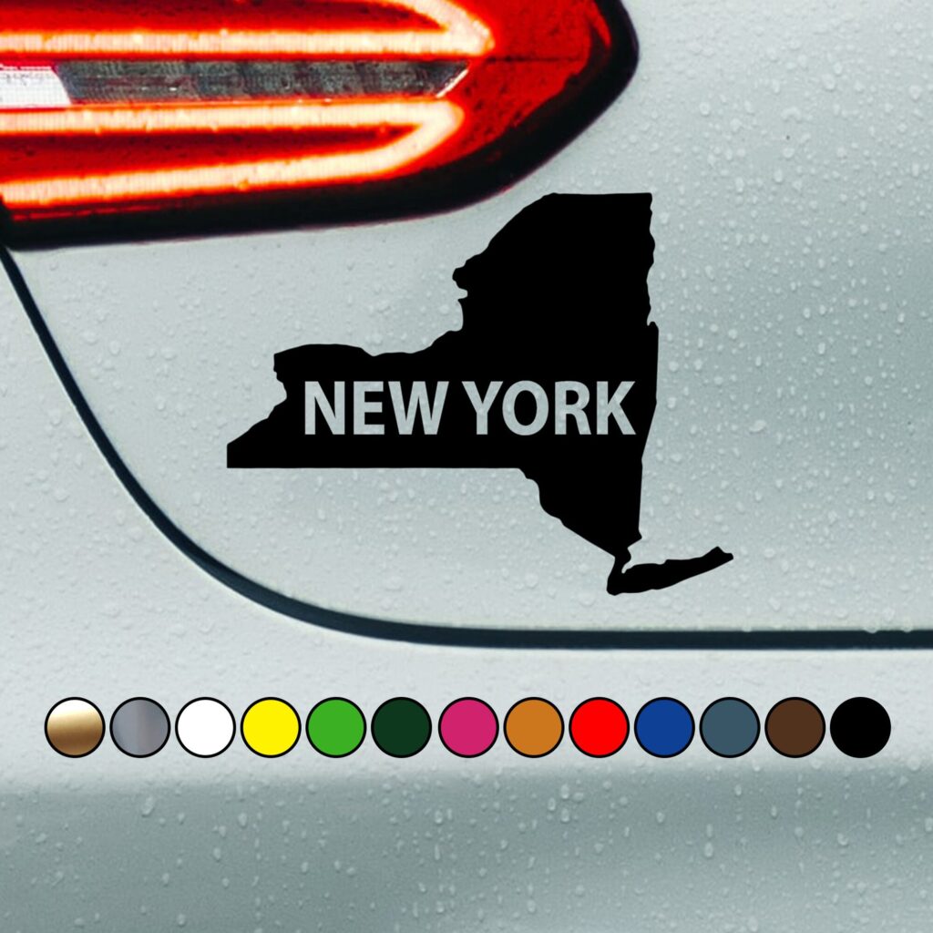 STATE New York NY State Outline sticker - Vinyl Decal Sticker Vinyl ...