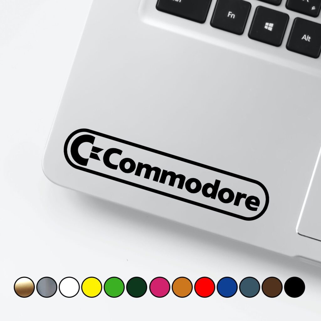 RETRO GAMING Commodore C64 text logo sticker - Vinyl Decal Sticker ...