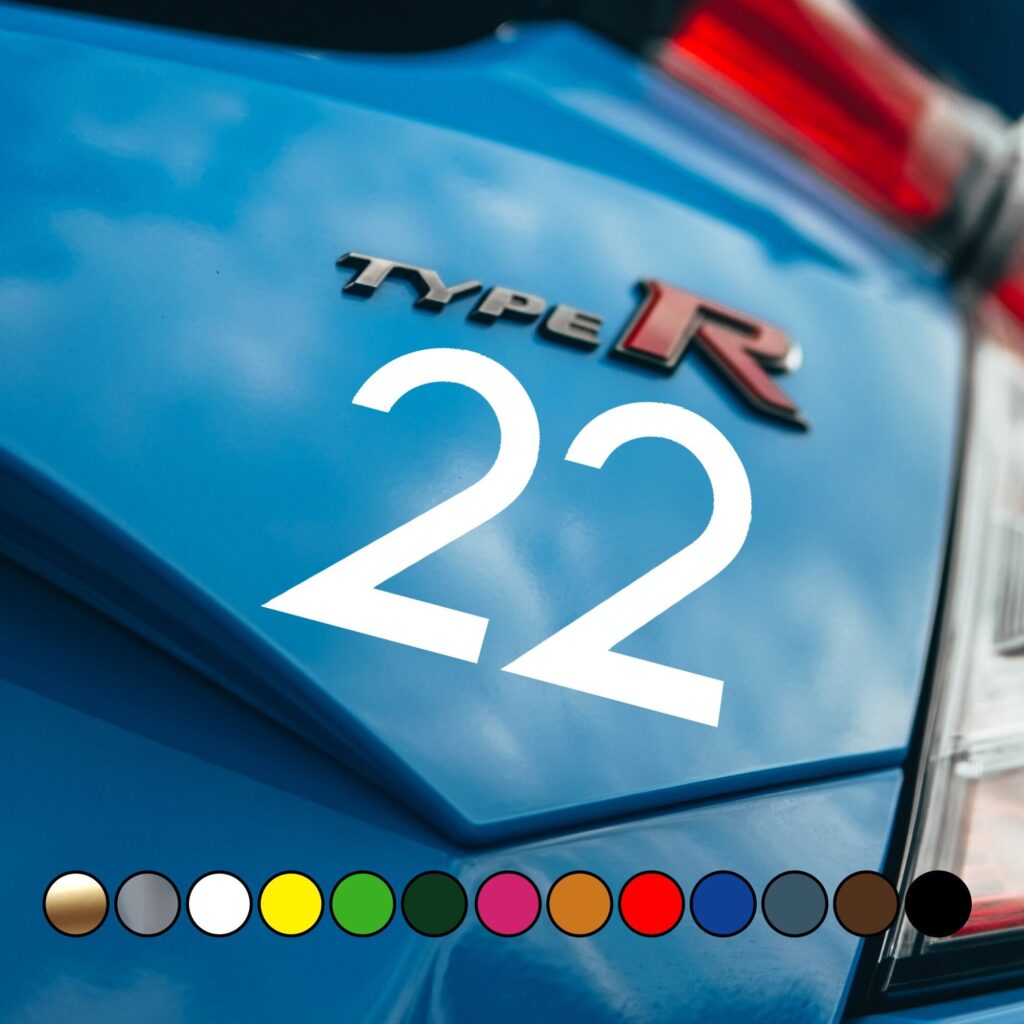 Racing driver Yuki Tsunoda #22 car number logo - Vinyl Decal Sticker ...