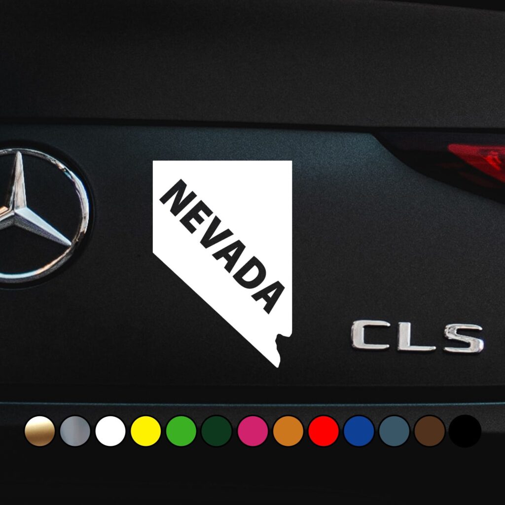 STATE Nevada NV State Outline logo sticker – Vinyl Decal Sticker Vinyl ...