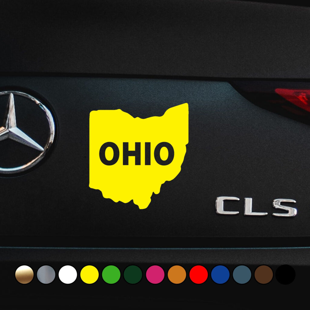 STATE Ohio OH State Outline logo sticker – Vinyl Decal Sticker Vinyl ...
