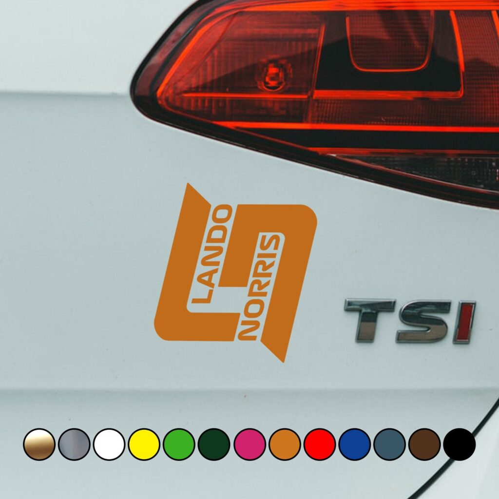 Racing driver Lando Norris #4 fan version - Vinyl Decal Sticker Vinyl ...