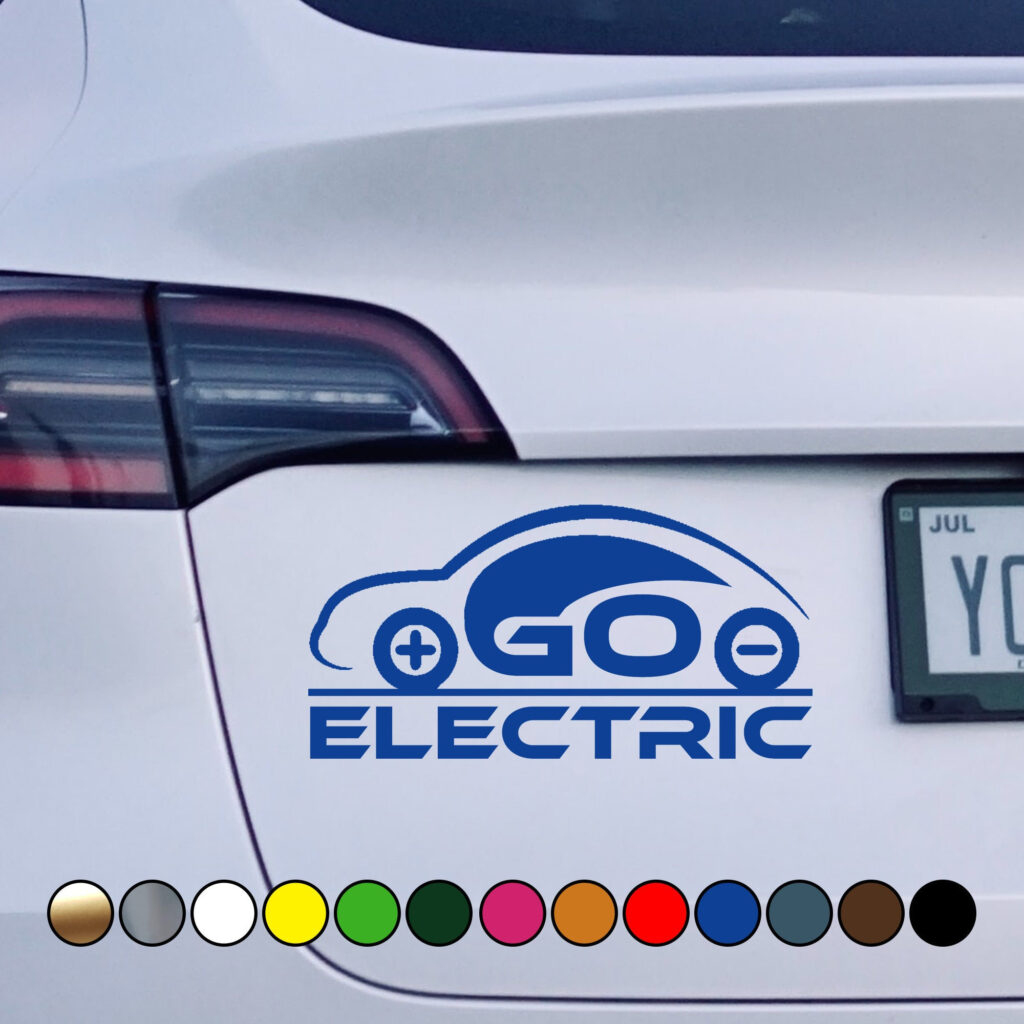 ECO Go Electric Car logo sticker – Vinyl Decal Sticker Vinyl Decals 4u