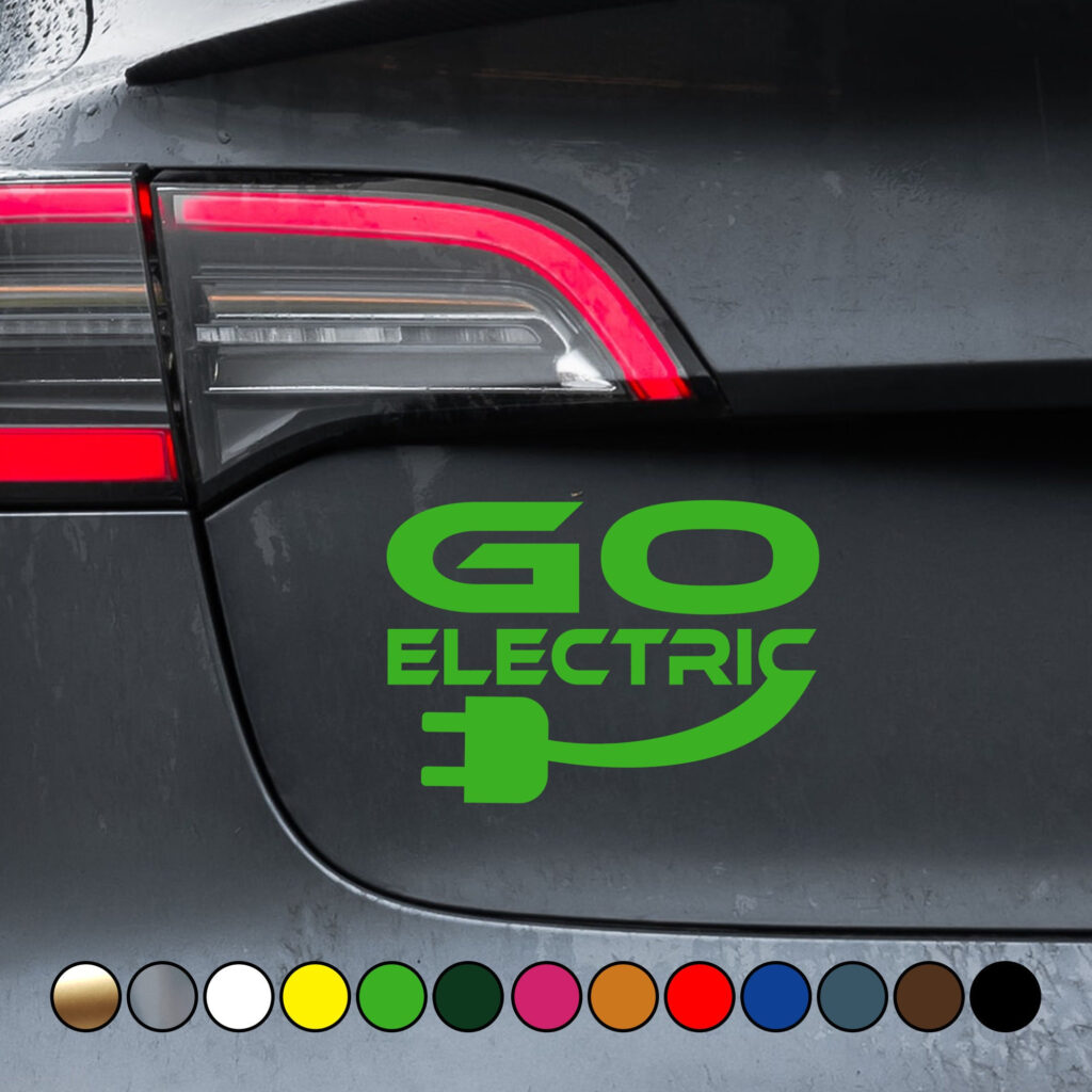 ECO Go Electric logo sticker – Vinyl Decal Sticker Vinyl Decals 4u