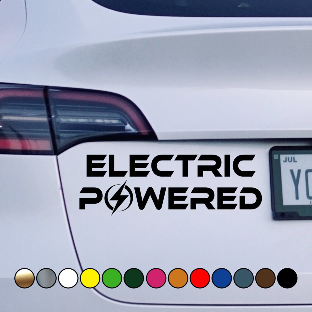 ECO Electric Powered Green Energy logo sticker – Vinyl Decal Sticker ...