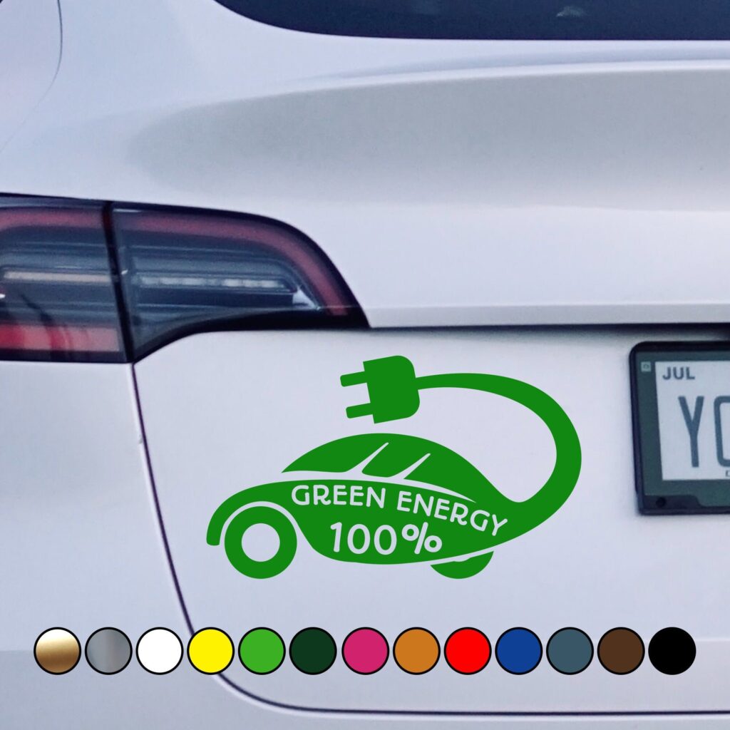 ECO 100% Green Energy logo sticker - Vinyl Decal Sticker Vinyl Decals ...