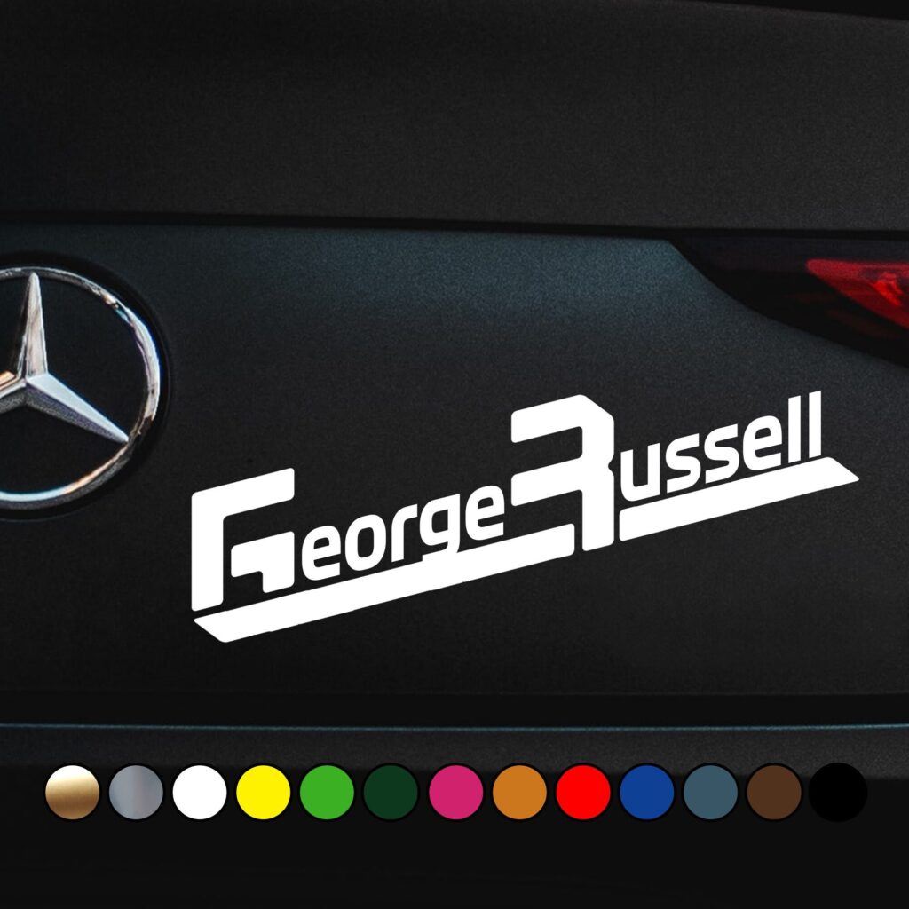 Racing driver George Russell fan version – Vinyl Decal Sticker Vinyl ...