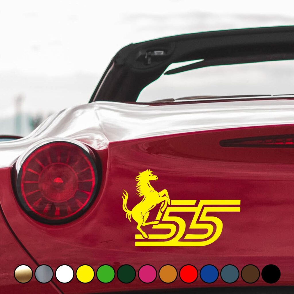 Racing driver Carlos Sainz #55 horse fan version - Vinyl Decal Sticker ...