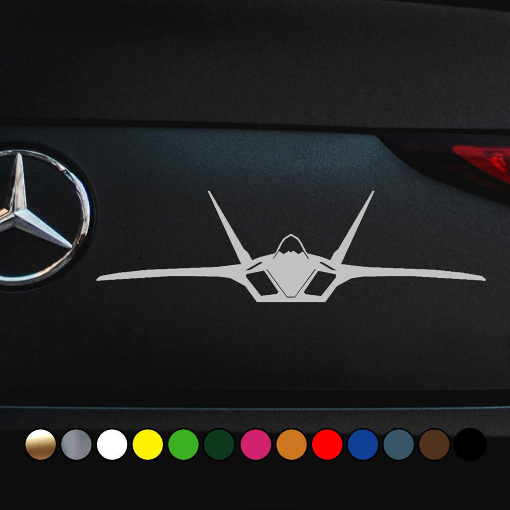 Military F-22 Raptor fighter jet logo US Air Force - Vinyl Decal ...