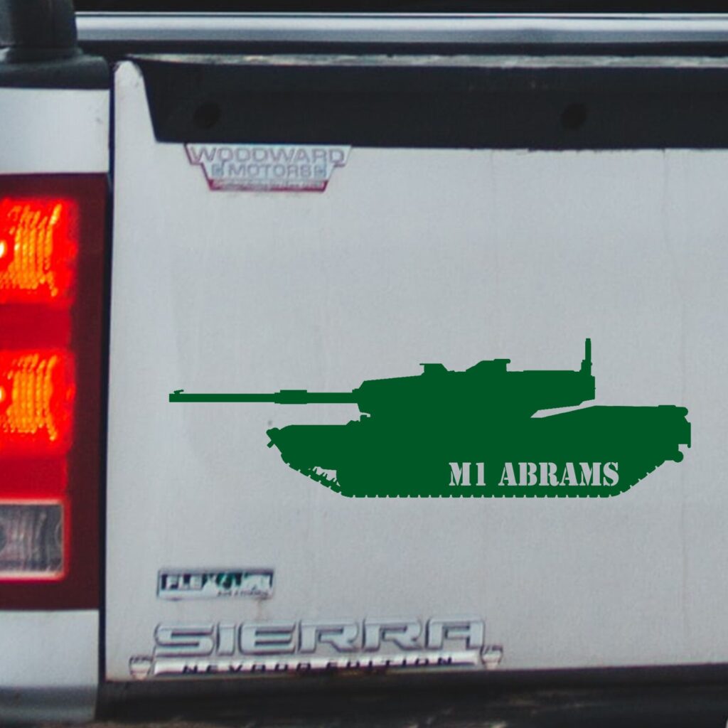 Military M1 ABRAMS Tank logo sticker - Vinyl Decal Sticker Vinyl Decals ...