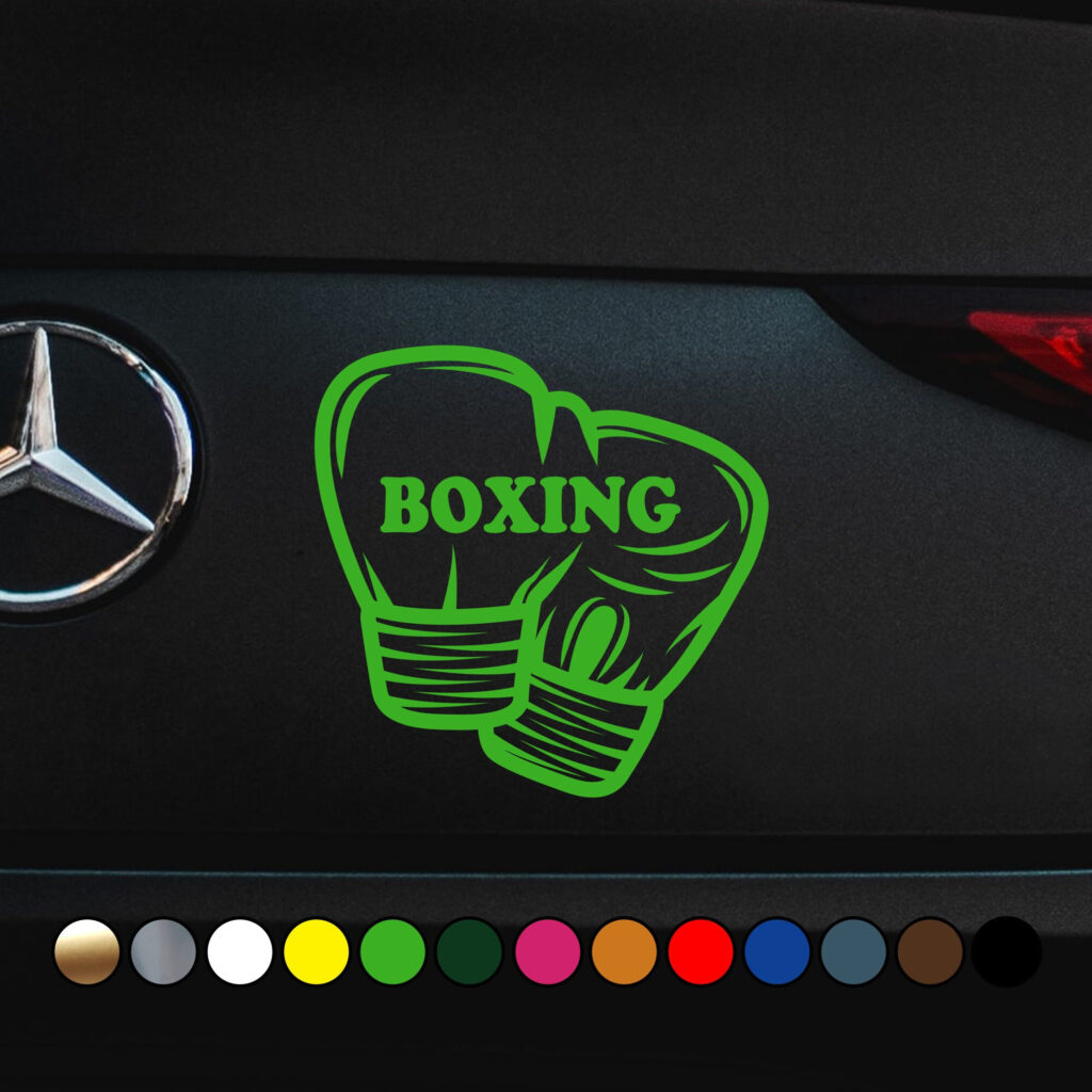 MUSCLE Boxing gloves logo sticker - Vinyl Decal Sticker Vinyl Decals 4u ...