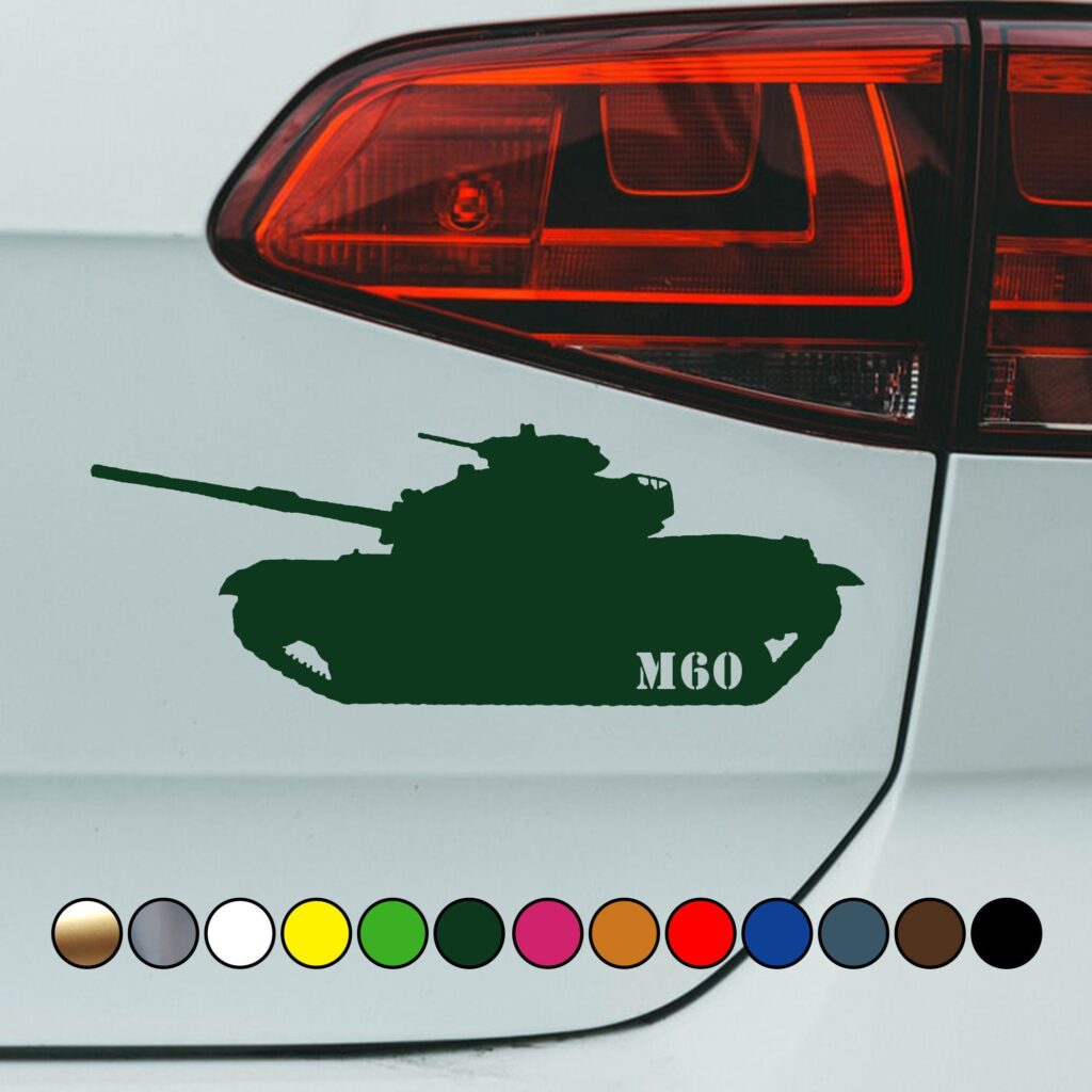 Military M60 Tank logo sticker - Vinyl Decal Sticker Vinyl Decals 4u ...
