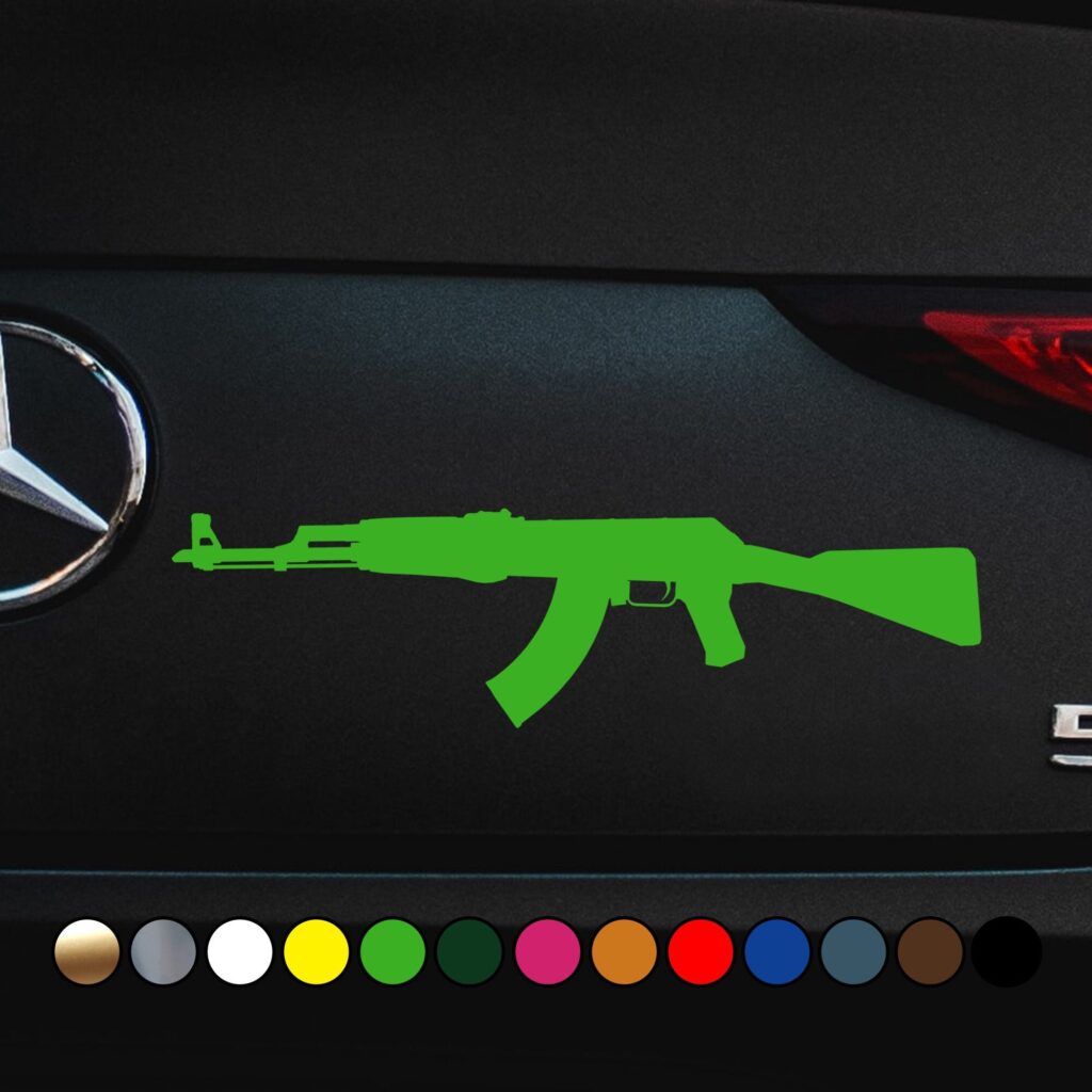 Military Ak-47 Tactical Kalashnikov Rifle - Firearms - Vinyl Decal ...