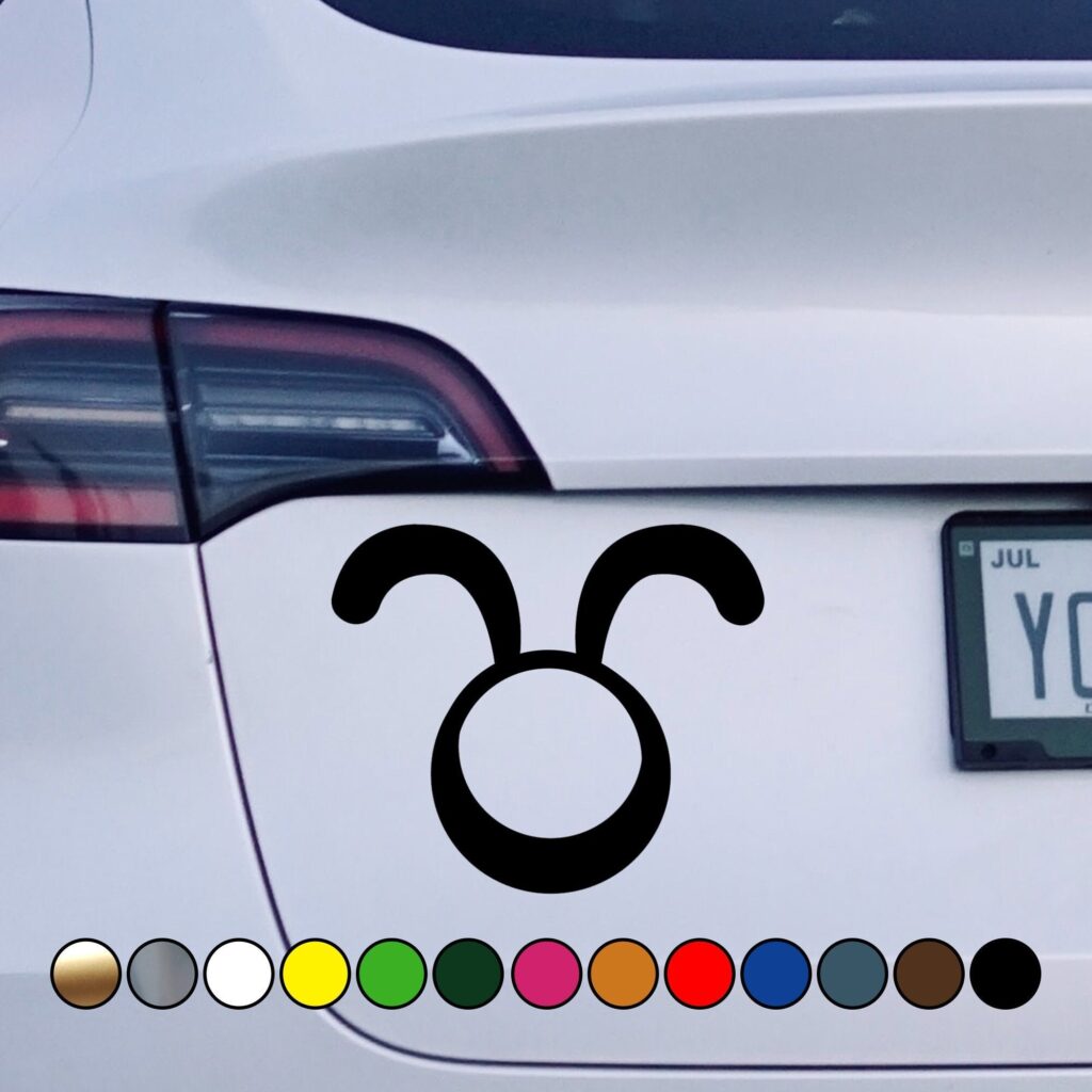 Astrology Zodiac Sign Taurus logo high quality sticker – Vinyl Decal ...