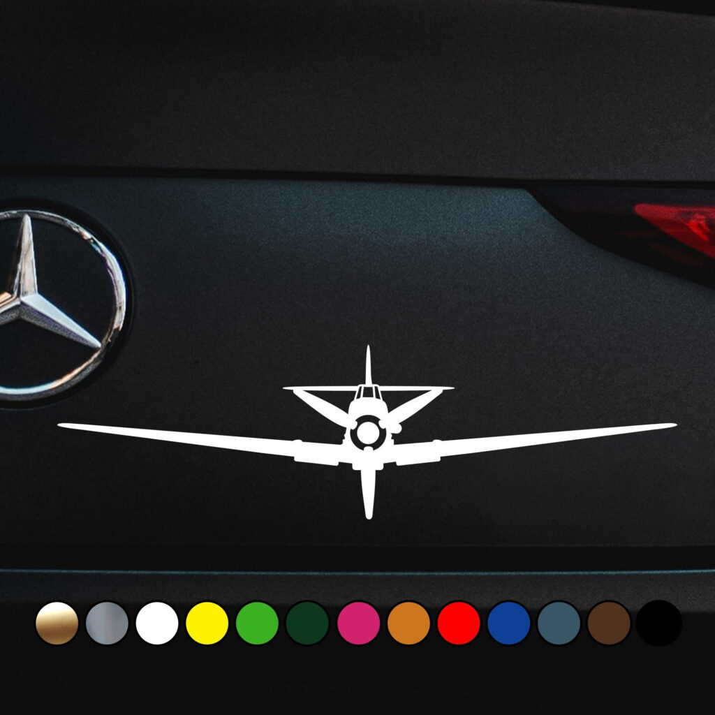 Military Messerschmitt Bf 109 fighter aircraft plane - Vinyl Decal ...