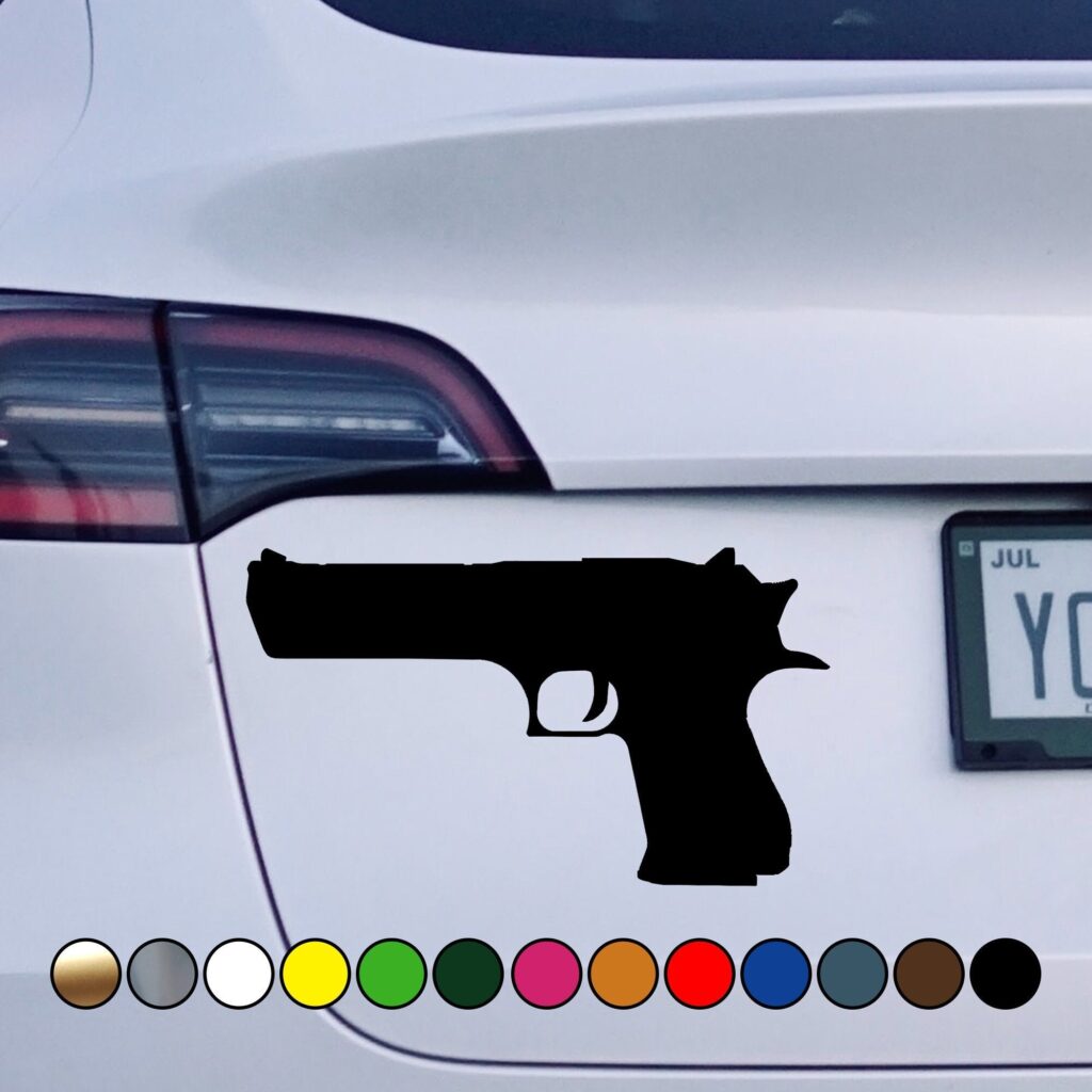 Military Desert Eagle Magnum semi- automatic pistol Firearms – Vinyl ...