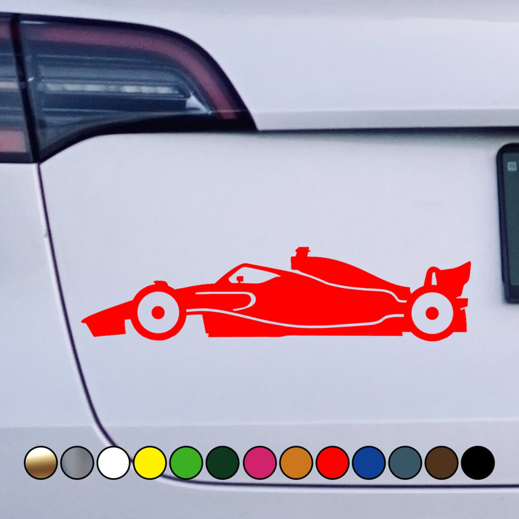 Race Car Single seater fan version High quality logo - Vinyl Decal ...