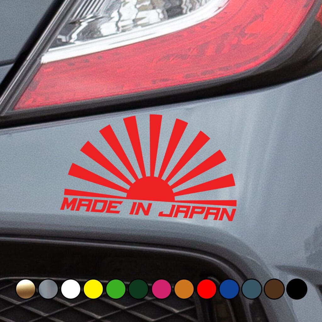 Car Decals Made in Japan MIJ Sun Moto Quality custom Logo - Vinyl Decal ...