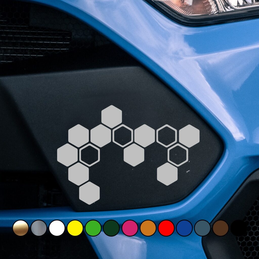 Shapes Honeycomb Hexes Sticker Set 10 full hexes and 4 shapes - Vinyl ...
