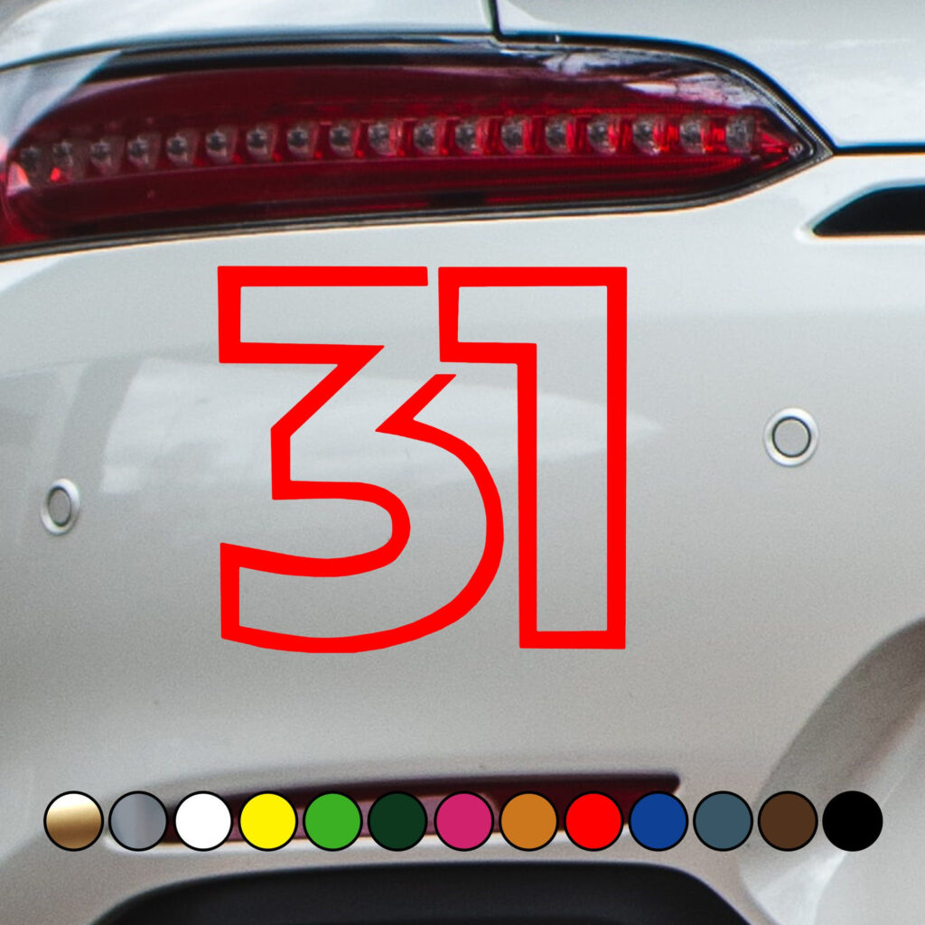 Racing driver Esteban Ocon car #31 fan version logo - Vinyl Decal ...