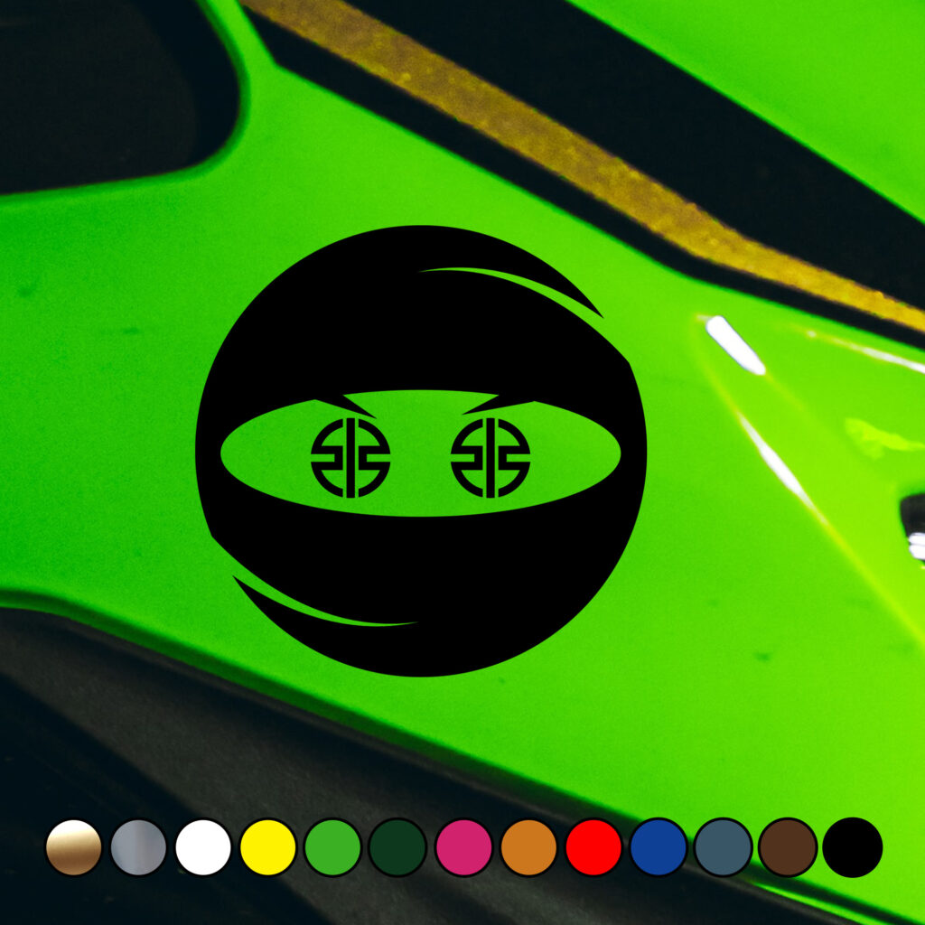 MOTORCYCLE Kawasaki Ninja Eyes Custom sticker - Vinyl Decal Sticker ...