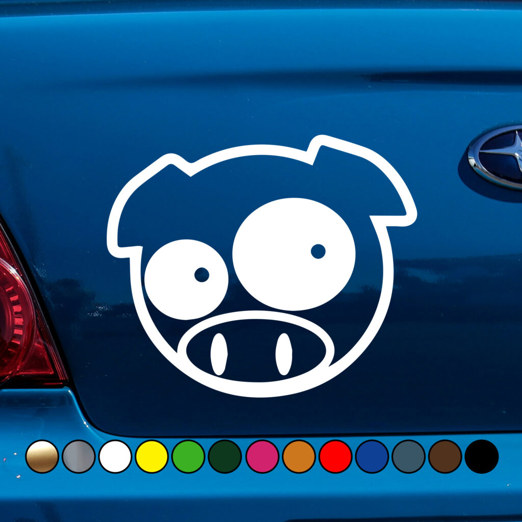 Car Decals Subaru Pig Subie Looking Right Sticker Logo - Decal Vinyl ...