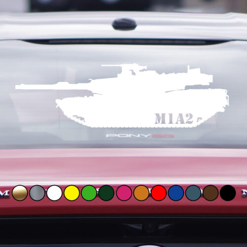 Military M1A2 ABRAMS Tank logo sticker - Vinyl Decal Sticker Vinyl ...