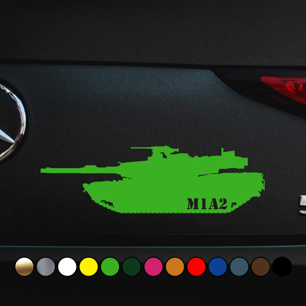 Military M1A2 ABRAMS Tank logo sticker - Vinyl Decal Sticker Vinyl ...