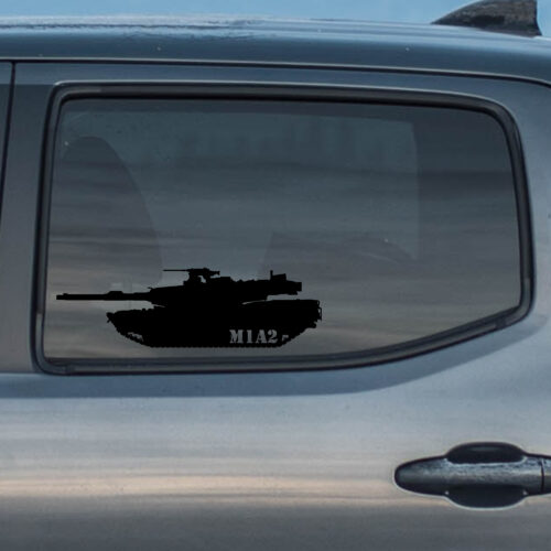 Military M1A2 ABRAMS Tank logo sticker - Vinyl Decal Sticker Vinyl ...