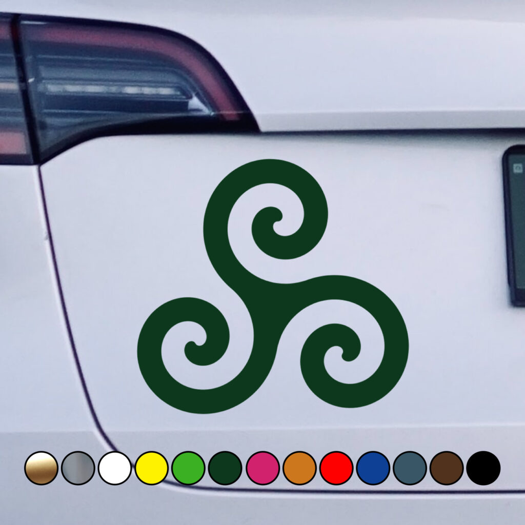 Symbol Celtic Spiral Knot Sticker – Three Forces of Nature – Vinyl ...