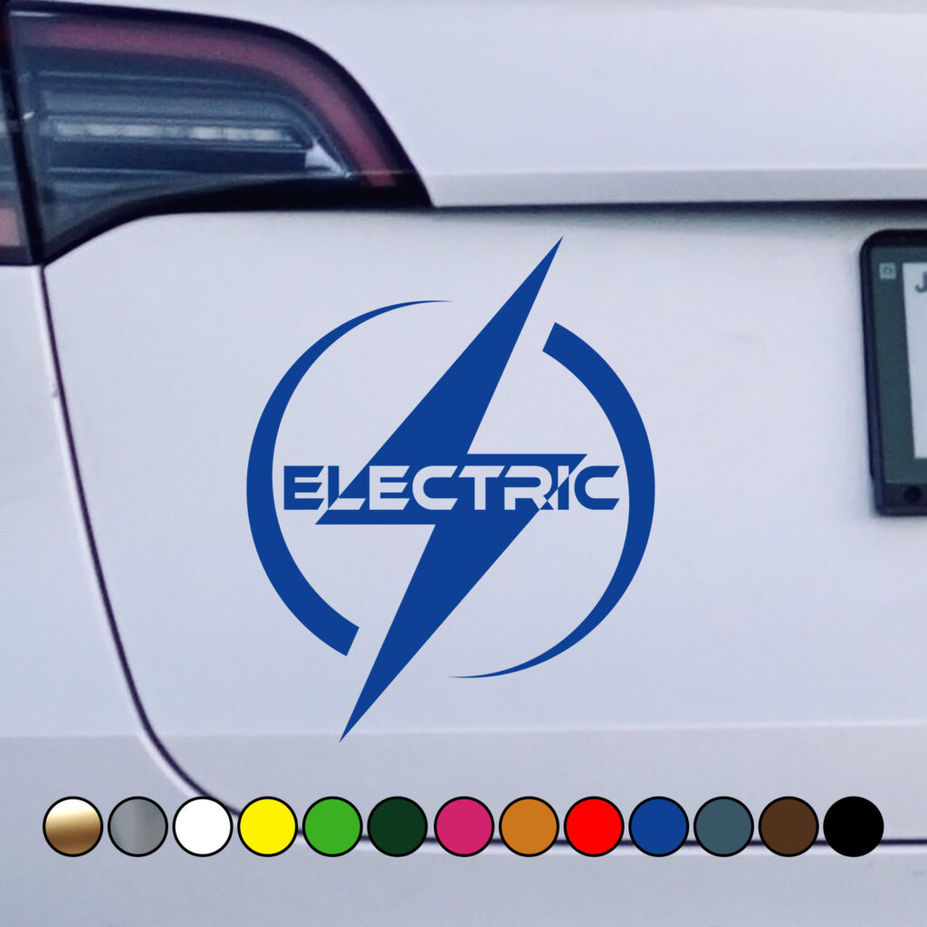 ECO Electric with Thunder Green Energy logo sticker – Vinyl Decal ...