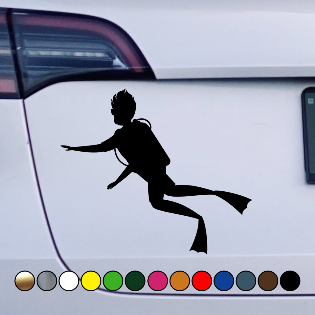 Sport Diver Sticker – Underwater Explorer – Diving Sticker – Vinyl ...