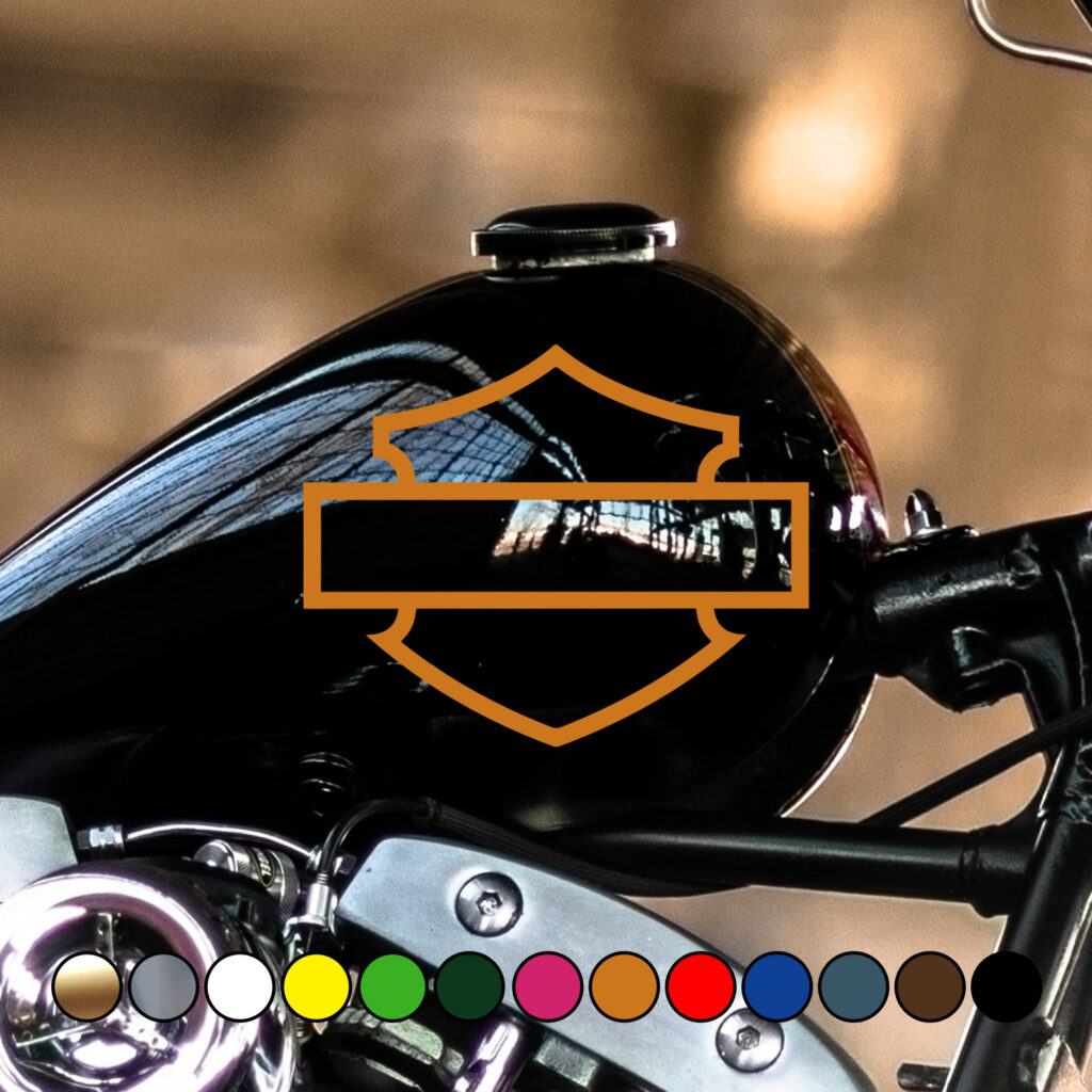 Motorcycle Harley Davidson Shield Old School Moto logo - Vinyl Decal ...