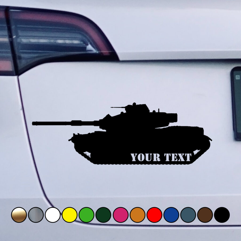 Military M60A3 PATTON Tank with Personalized Text US Army - Vinyl Decal ...