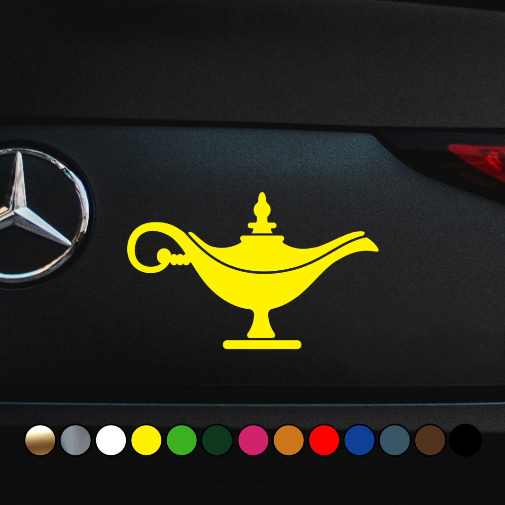 Symbol Genie's Lamp Genie Aladdin logo high quality sticker - Vinyl ...
