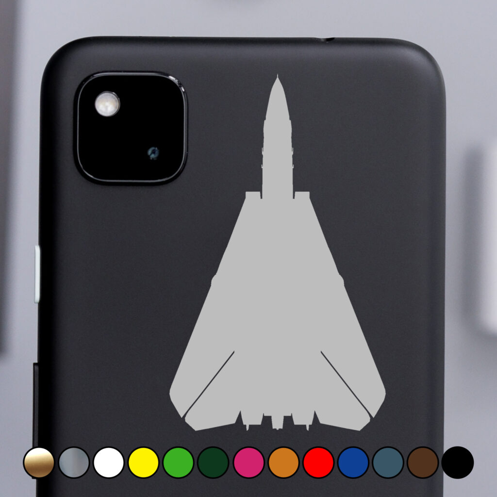 Military F-14 Tomcat fighter jet top view with folded wings - Vinyl ...