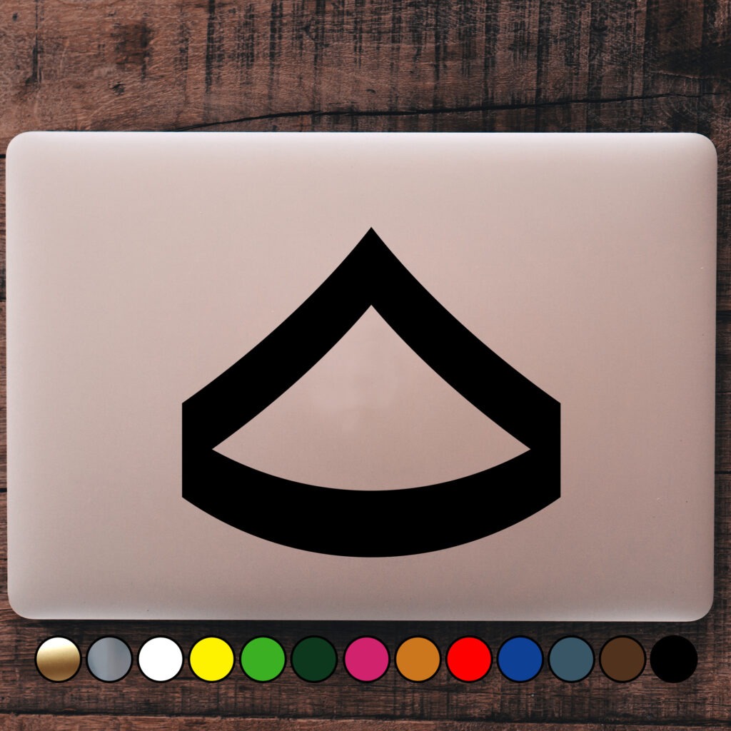 Military US ARMY Rank - Private First Class sticker - Vinyl Decal ...